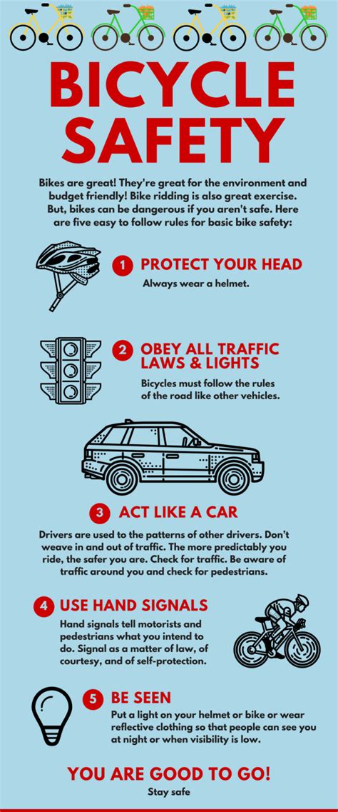 Bicycle Safety Tips Infographic