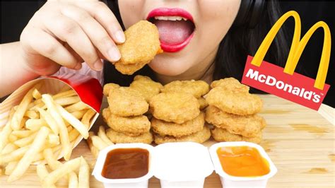 Asmr Eating Mcdonalds Chicken Nuggets And Fries Eating Sounds No