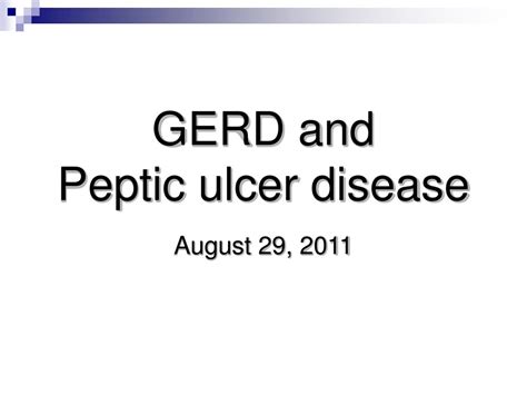 Ppt Gerd And Peptic Ulcer Disease Powerpoint Presentation Free