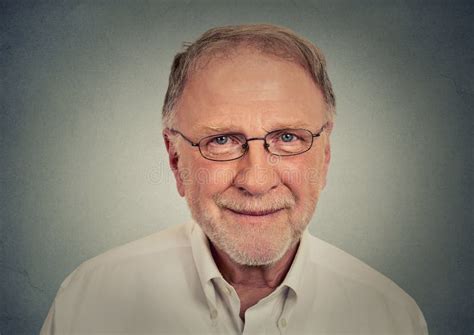Portrait Of Happy Old Man With Glasses Stock Image Image Of