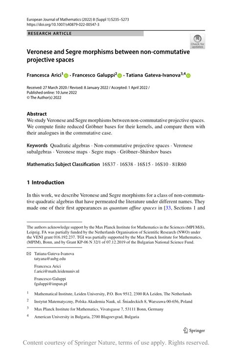 pdf veronese and segre morphisms between non commutative projective