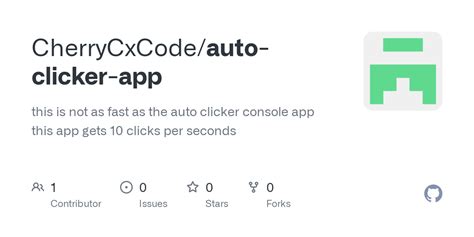 Github Cherrycxcode Auto Clicker App This Is Not As Fast As The Auto Clicker Console App This