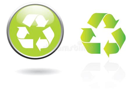 Ensemble De Signes De Recyclage Icône De Flèche Isolé Sur Blanc