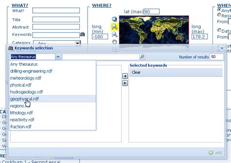 Thesauruskeywordsearch Geonetwork Opensource Developer Website
