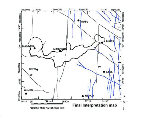 Final Interpretation Map Showing Spatial Extent Of The Mgb And Linear