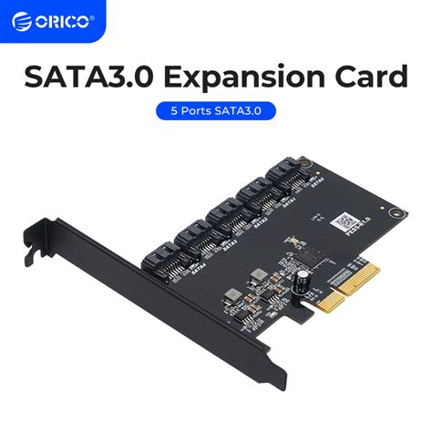 Orico Pci E ถึง 5 พอร์ต Sata30 การ์ดขยาย Pci E X4 สล็อตรองรับอะแดปเตอร