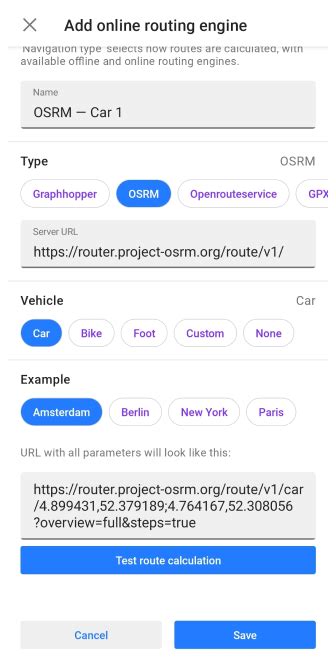 Online Routing Osmand