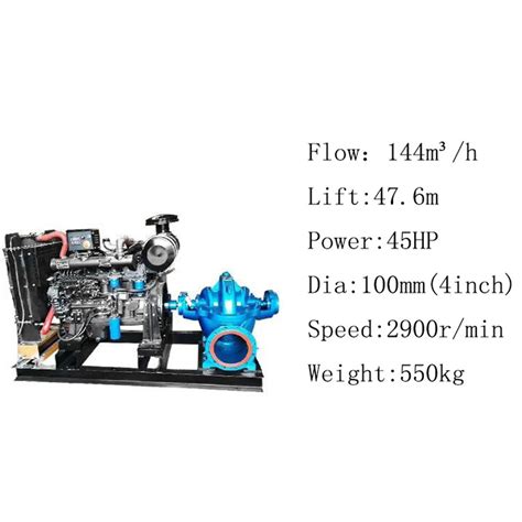 Horizontal Single Stage Double Suction Split Casing Centrifugal Water