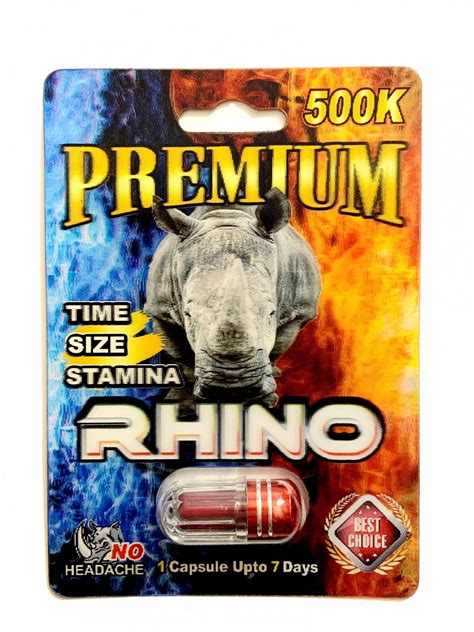 Premium Rhino 500k Male Enhancement Pills 20 Packs