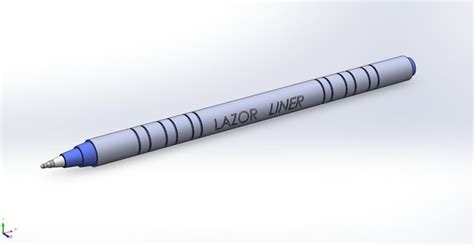 Lazor Liner Pen Download Free 3d Model By Adnan Thanwal Cad Crowd