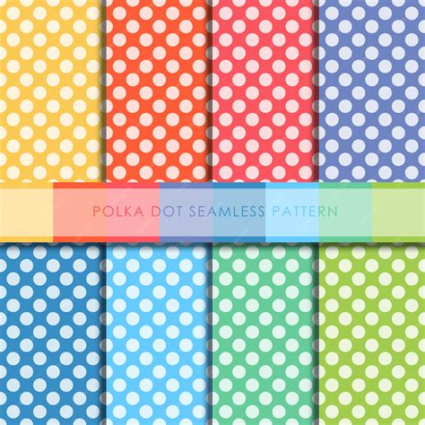 Premium Vector Polka Dot Seamless Pattern Vector Set