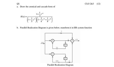 Solved Clo Q Draw The Cnonical And Cascade Form Chegg