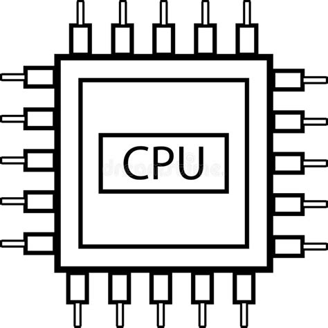 Processador do computador ilustração do vetor Ilustração de