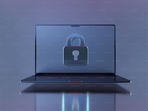 화면에 잠금 장치가 있는 노트북 사진 Unsplash의 랩톱 이미지
