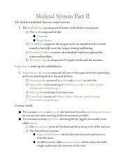 Understanding The Human Skeleton Part II Course Hero