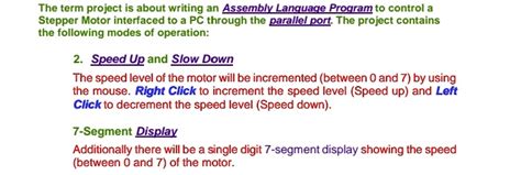 solved the term project is about writing an assembly language program to control a stepper