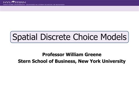 ppt spatial discrete choice models powerpoint presentation free