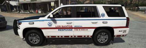Fictional Skins Los Santos Fire And Rescue Sprint Tahoe Gta5