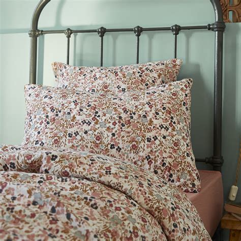 Funda para almohada rectangular en gasa de algodón cm Constance Beige pampa Ropa de cama