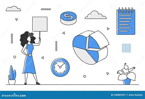 Statistics Data Chart Presentation Stock Vector Illustration Of Progress Arrow 248882957