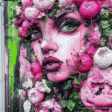 Ai创作图超强立体壁画 粉红色的超现实主义奇幻 3d立体花壁画 时尚创意艺术画 粉红色美学 3d浮雕插画 新颖新锐创意艺术绘画 时尚酷炫艺术画 美艳剪切绘画 粉色审美 欧美大花朵 粉红色花卉
