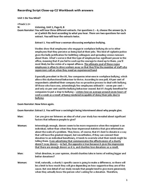 recording script close up c2 workbook with answers pdf