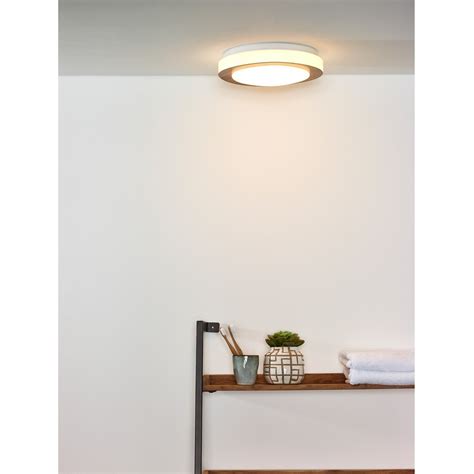 Dimy Modern Flush Ceiling Light Bathroom Wood