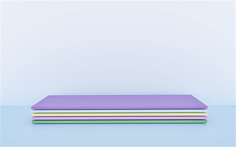 연단과 최소한의 벽 장면 연단 최소한의 배경 추상적 인 모양 혼합 파스텔 색상밝은 파란색 배경 포디움 모던 플랫폼 3d