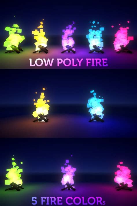 Low Poly Fire Fire And Explosions Unity Asset Store Low Poly Poly