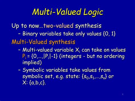Ppt Multi Valued Logic Powerpoint Presentation Free Download Id