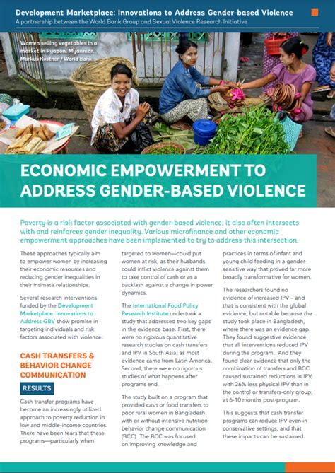 Economic Empowerment To Address Gender Based Violence Svri