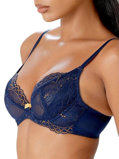 Gossard Superboost Lace Non Padded Underwired Plunge Bra Midnight