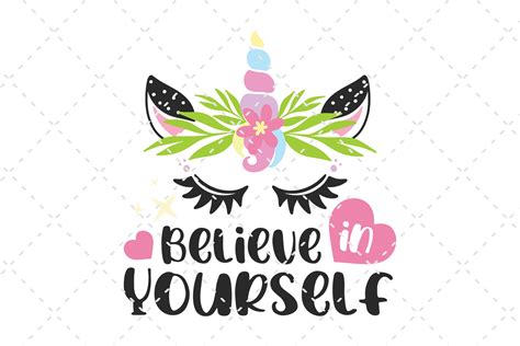 Unicorn Svg Cut File Positive Vibes Quotes Believe In Yourself