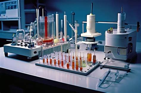 Lab Equipment Cluster A Group Of Laboratory Equipment Including Stock Illustration