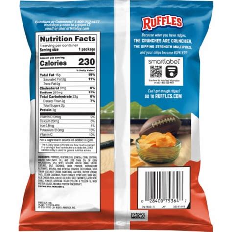 Ruffles® Cheddar And Sour Cream Potato Chips 15 Oz Kroger