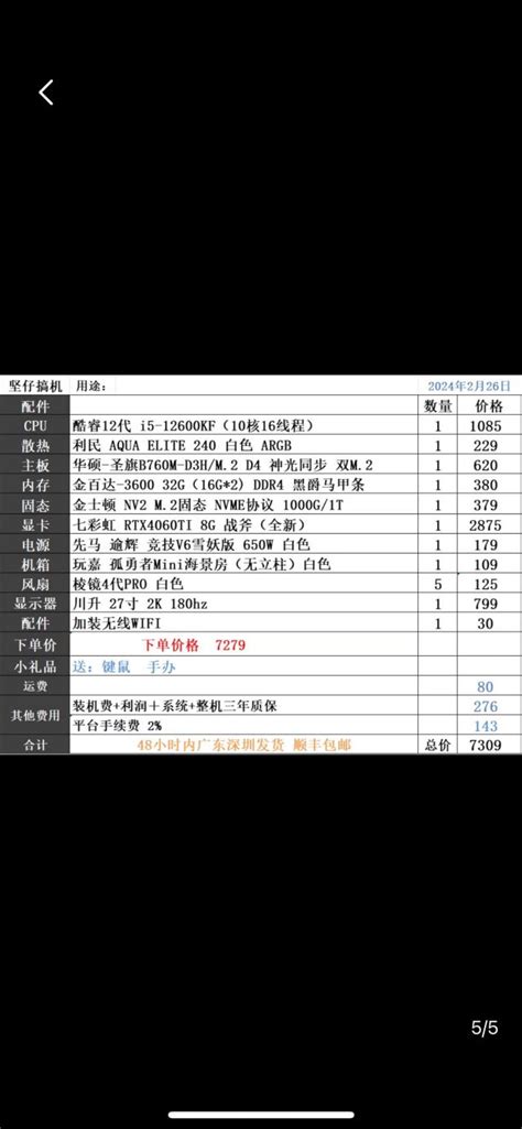 家人们这个组装配置怎么样 178