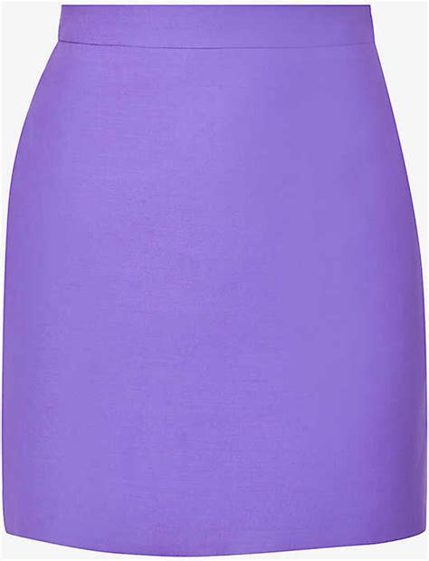 Valentino Woven Wool Blend Mini Skirt ShopStyle