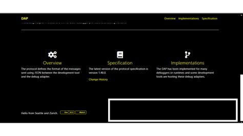 A11y Visual Studio Code Client Sep2021 Debug Adapter Protocol HomePage HighContrast In Footer