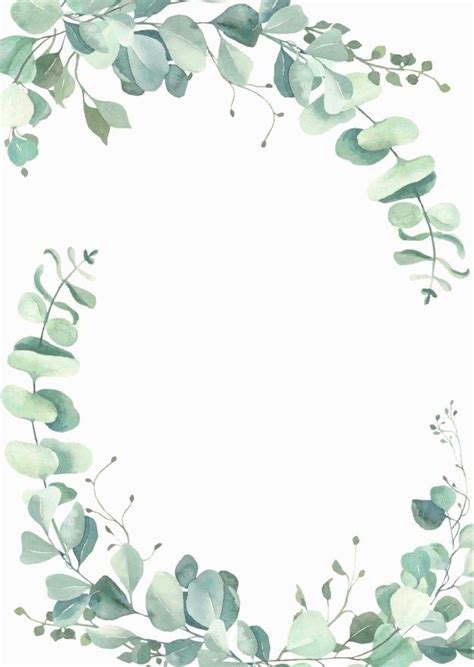Premium Vector Watercolor Eucalyptus Leaves Frame Flower Graphic