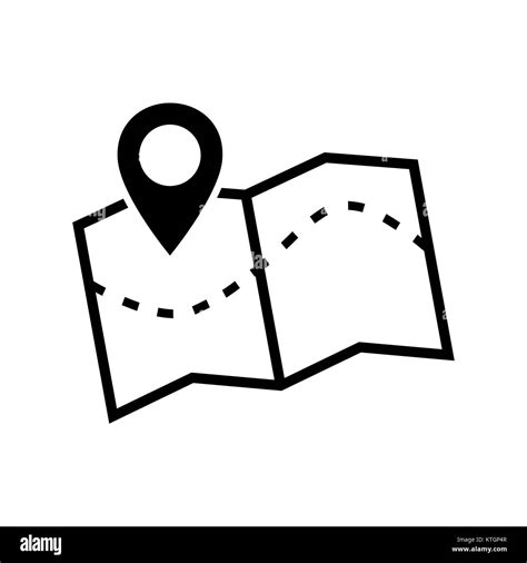 Map Icon Vector Black