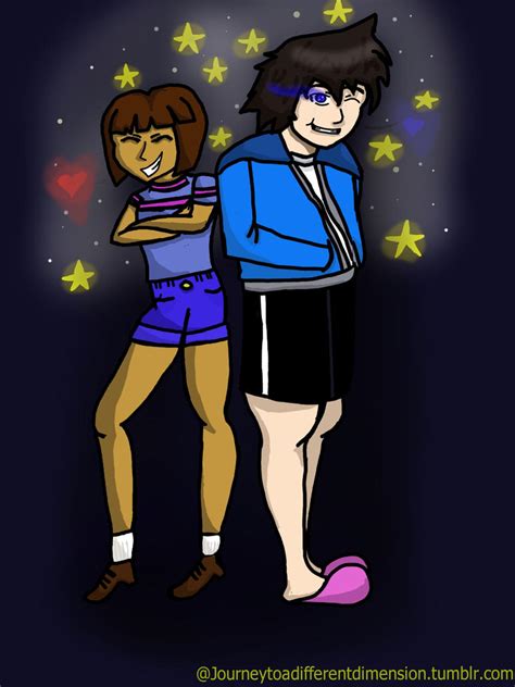 Adult Frisk And Human Sans By Mysticaldragon On Deviantart