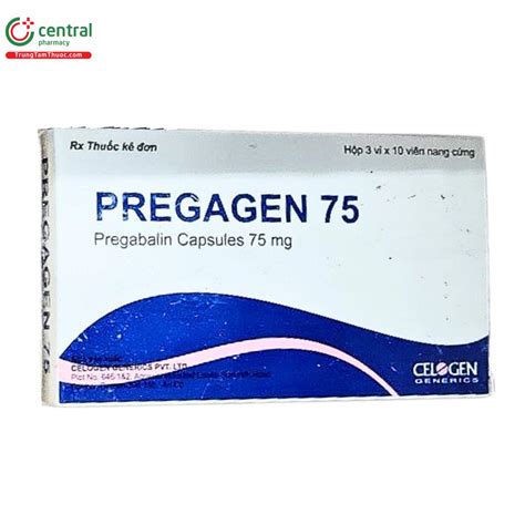 Thuốc Pregagen 75mg điều Trị đau Dây Thần Kinh ở Người Trưởng Thành
