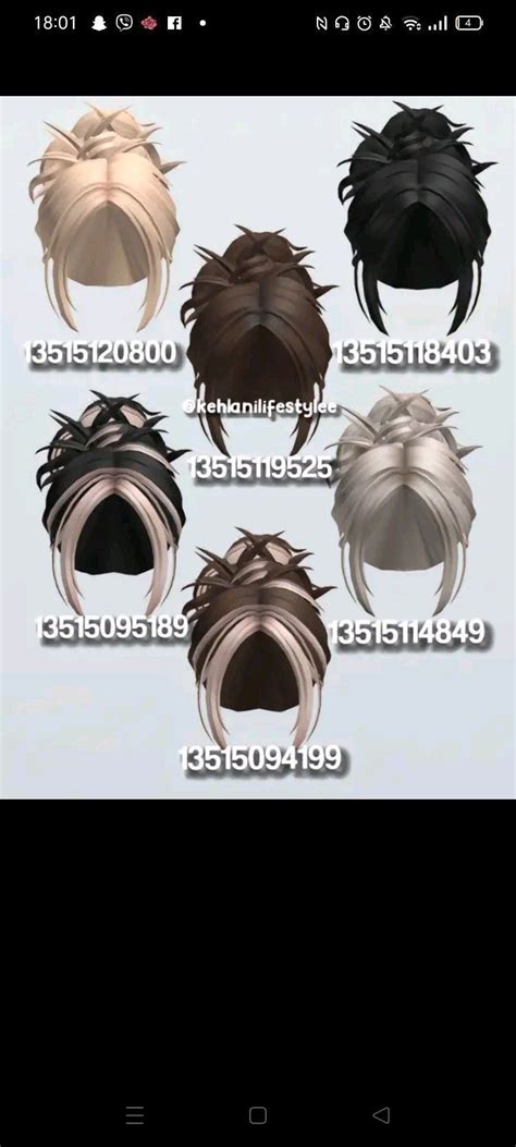 Hairs Codes Idee Per Capelli Idee Per Acconciature Roblox