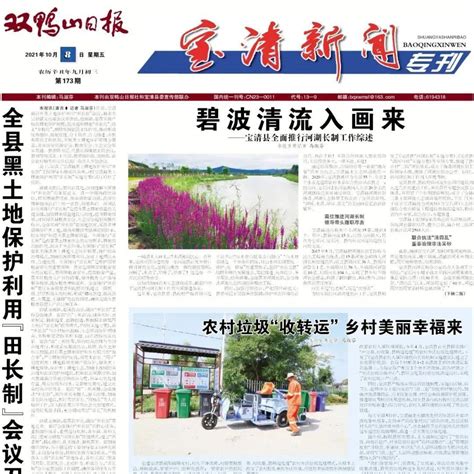 双鸭山日报宝清新闻专刊第173期 李明明