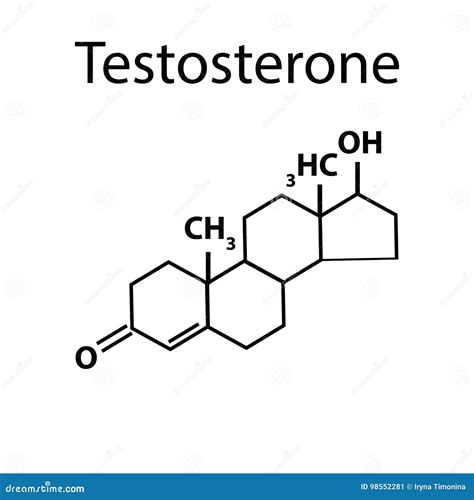 Testosterone Male Sex Hormone Androgen Molecule Atoms Are Represented As Spheres With