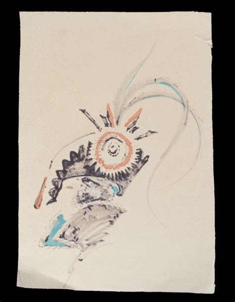 Cher Bob Mackie Headdress Costume Sketch