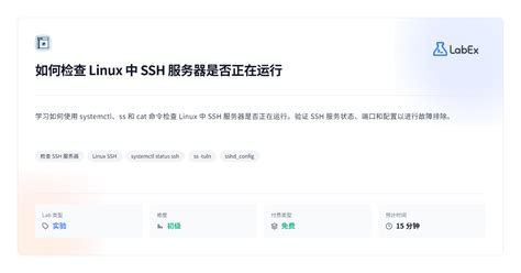 如何检查 Linux 中 Ssh 服务器是否正在运行 Labex