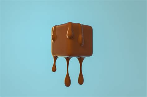 액체 방울 세부 사항 3d 렌더링 큐브를 녹는 초콜릿에 대한 스톡 사진 및 기타 이미지 초콜릿 3차원 형태 녹기 Istock