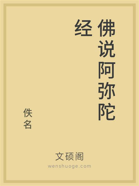 佛说阿弥陀经 书籍 文硕阁