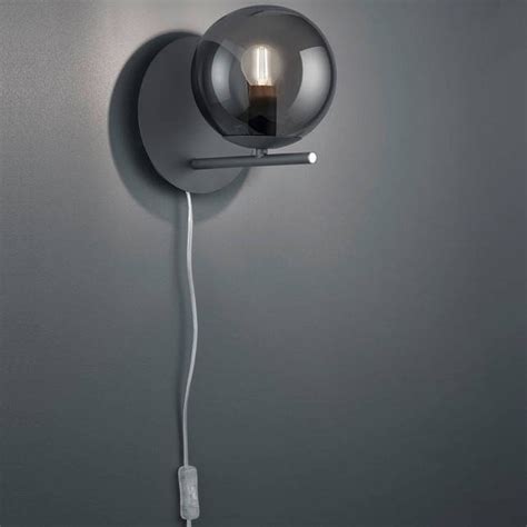Modernistyczna LAMPA ścienna PURE 202000142 Trio loftowa OPRAWA szklana